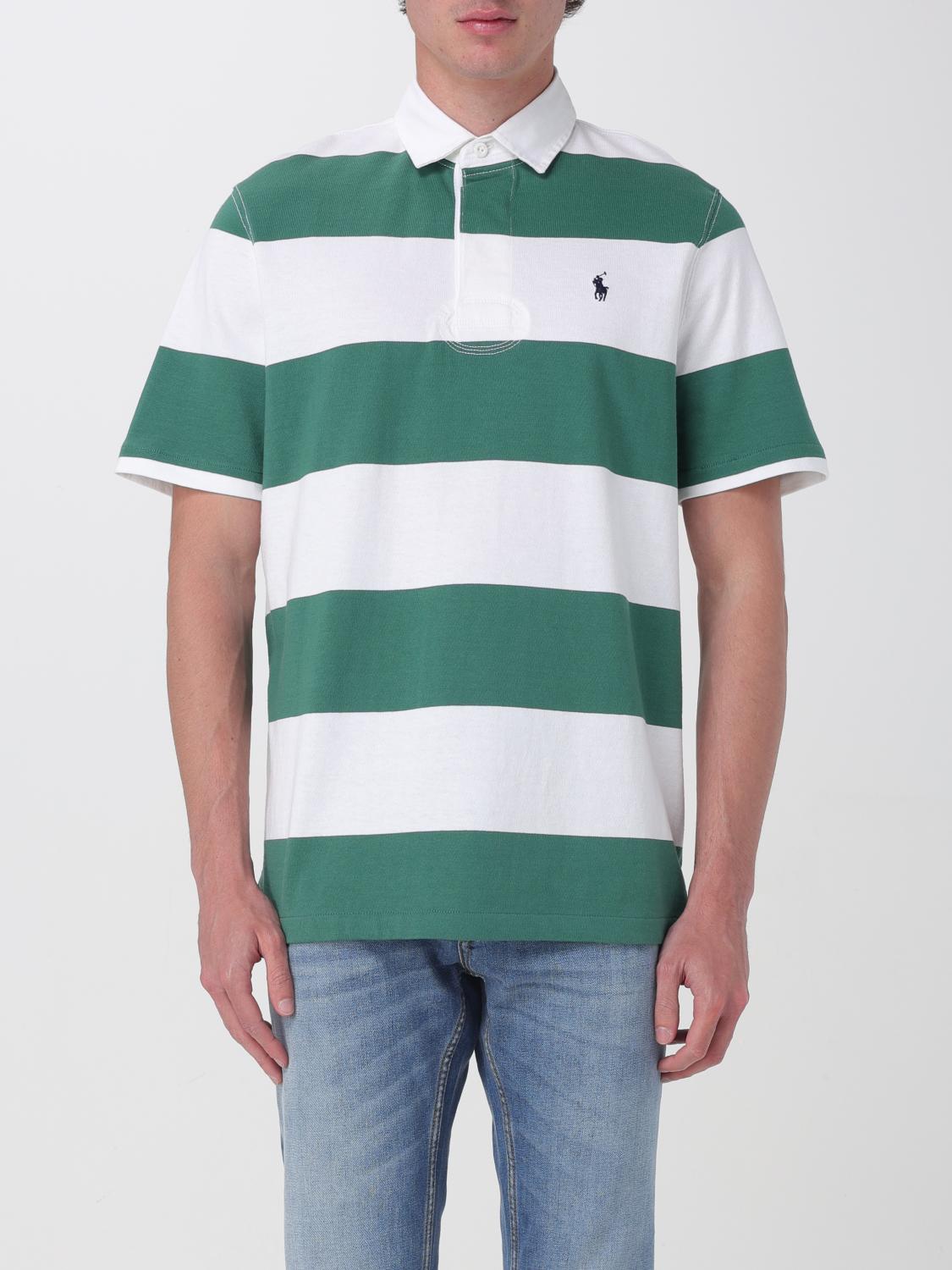 Polo Ralph Lauren Green Polo Shirt With Pony Embroidery On The Front ...