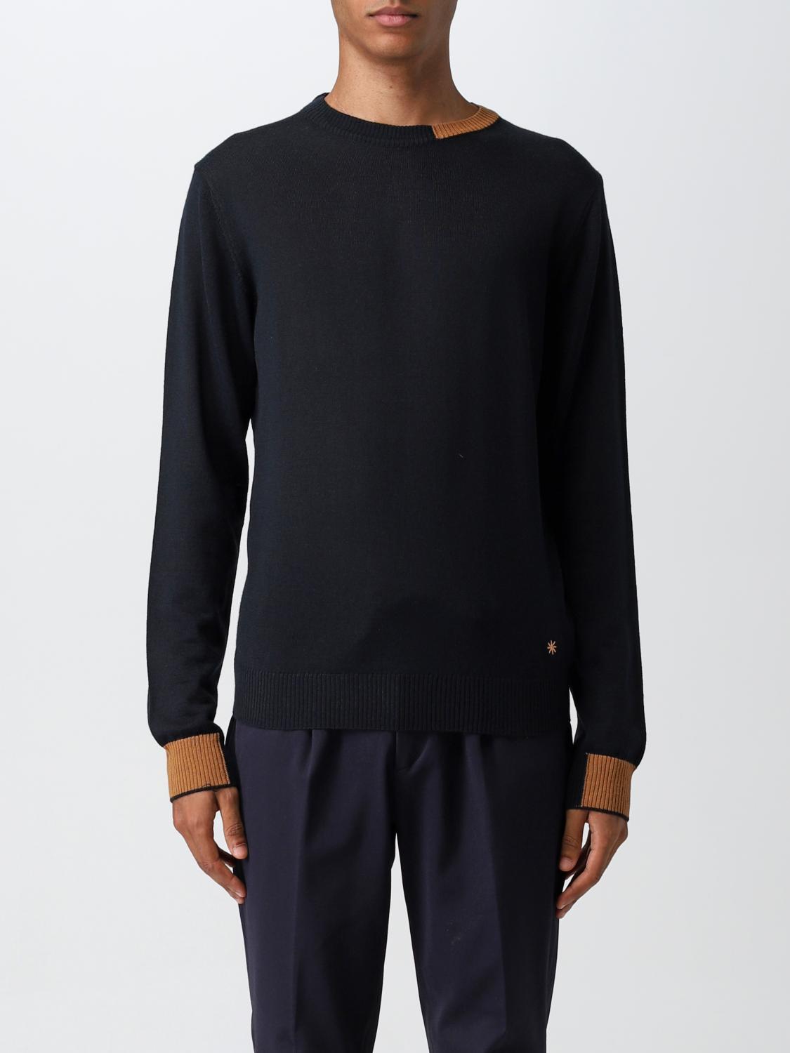 MANUEL RITZ: sweater for man - Blue | Manuel Ritz sweater ...