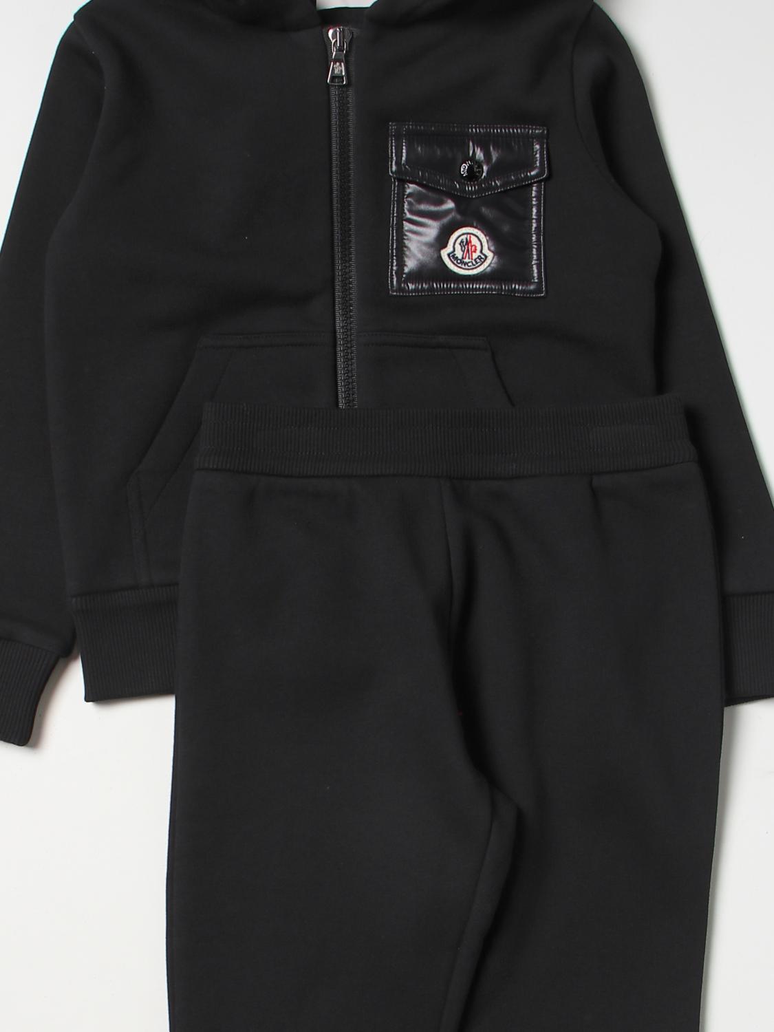 MONCLER: Set 2 pezzi in cotone - Nero | Completo Moncler 8M00004809B3 ...